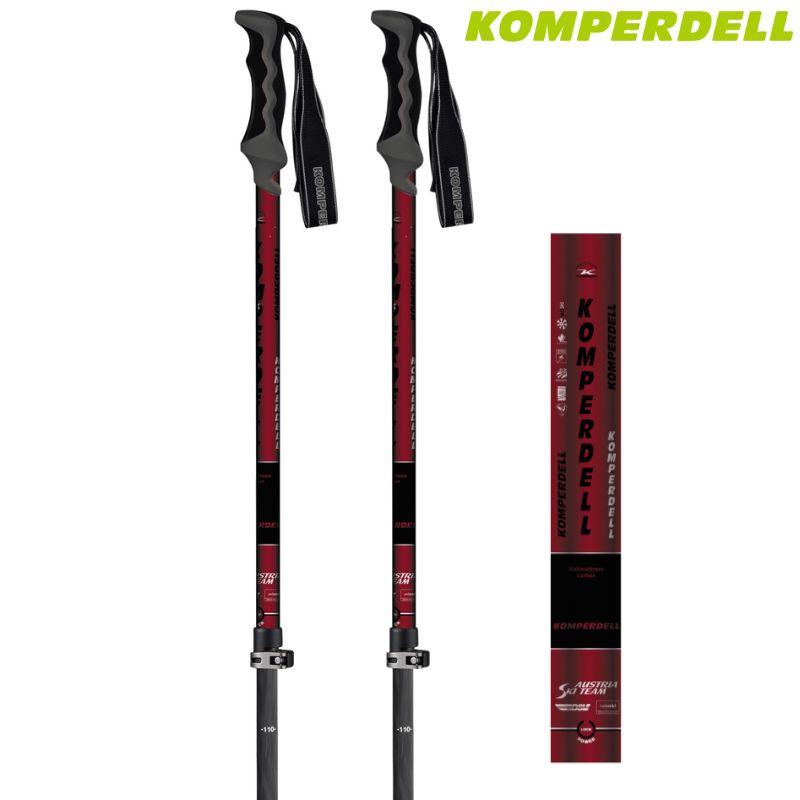 コンパーデル サイズ調整式 スキーポール ジャパンモデル カーボンプロ バリオ レッド 2 KOMPERDELL Carbon PRO ...