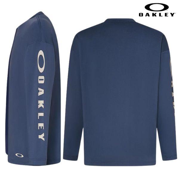 OAKLEY オークリー ロングスリーブ Tシャツ 長袖 ネイビー OAKLEY オークリー ロングスリーブ Tシャツ 長袖 ネイビー