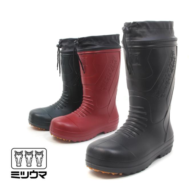ミツウマ ER-2029 長靴 クロ レッド 濃グリーン 軽量 防滑 防寒 防水 メンズ 冬用 ラバーブーツ スノーブーツ 黒 赤 緑 : M・STAGE - 通販 - Yahoo!ショッピング