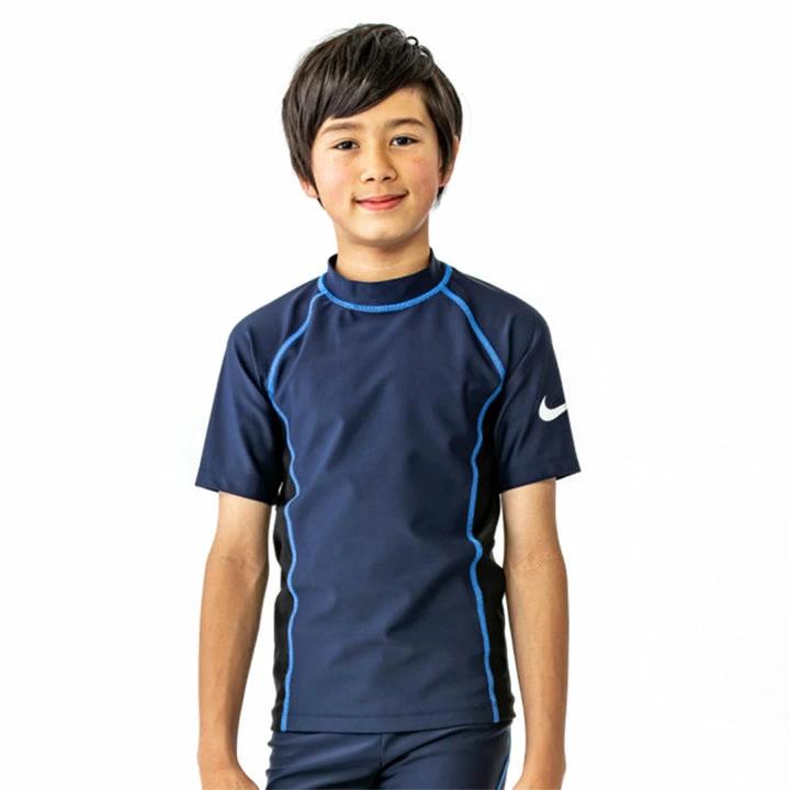 NIKE ナイキ ラッシュガード キッズ 子供 半袖 男の子 スクール水着 小学生 nike 120 130 140 150 160 170 練習 プール 水泳 水着 ジュニア 男 男児 ...