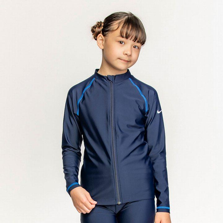 ラッシュガード キッズ 長袖 ナイキ スクール水着 女の子 ジュニア 春夏 nike 水泳 女子 120 130 140 150 160 170 スイミング プール 小学生 中学校 ...
