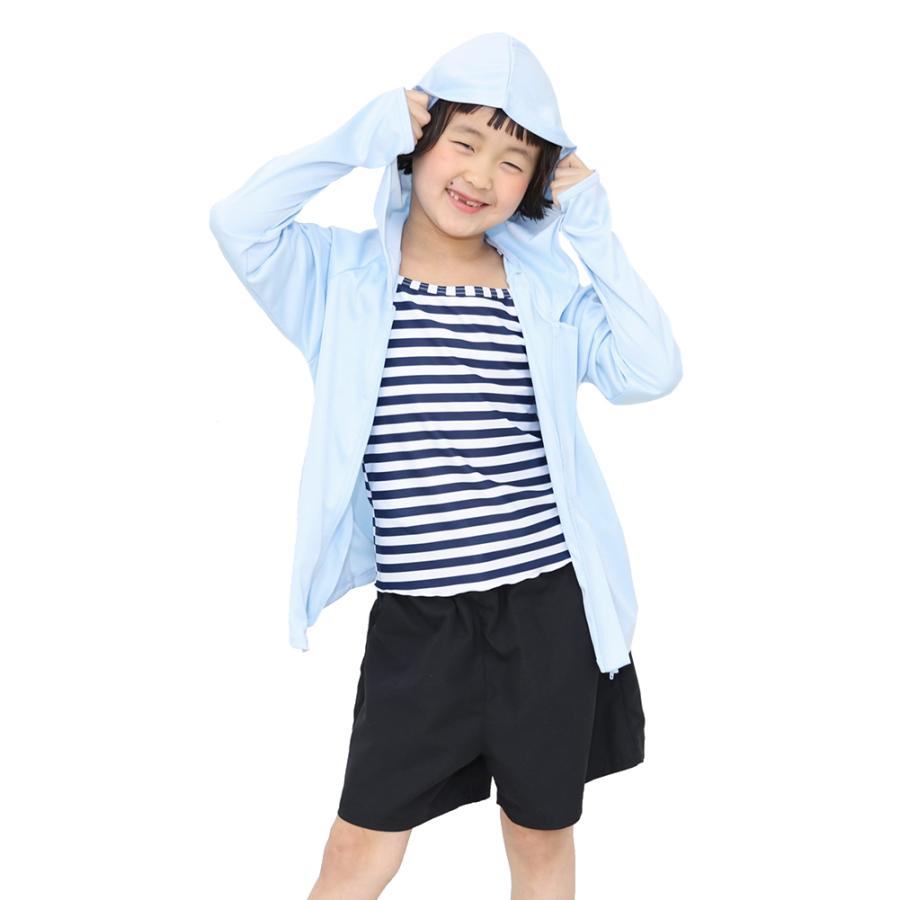 EASTBOY 予約 イーストボーイ 水着 女の子 4点セット キッズ ジュニア タンキニ ラッシュガード セパレート水着 130 140 150 160 ラッシュパーカー 上下セット プール ...