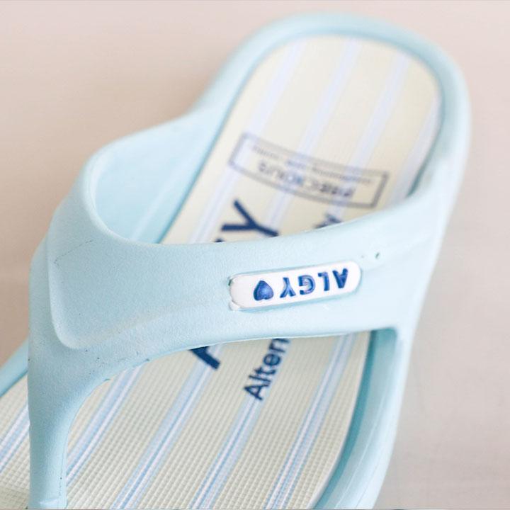 ALGY サンダル キッズ ジュニア 女の子 18 20 22 24 プール ネイビー サックス アルジー ビーチサンダル EVA樹脂 サマーシューズ カジュアル 夏 海 川 水遊び ...