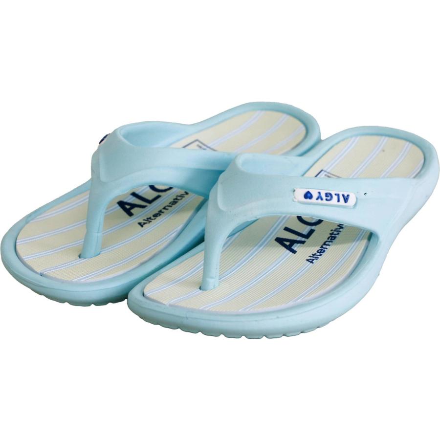 ALGY サンダル キッズ ジュニア 女の子 18 20 22 24 プール ネイビー サックス アルジー ビーチサンダル EVA樹脂 サマーシューズ カジュアル 夏 海 川 水遊び ...