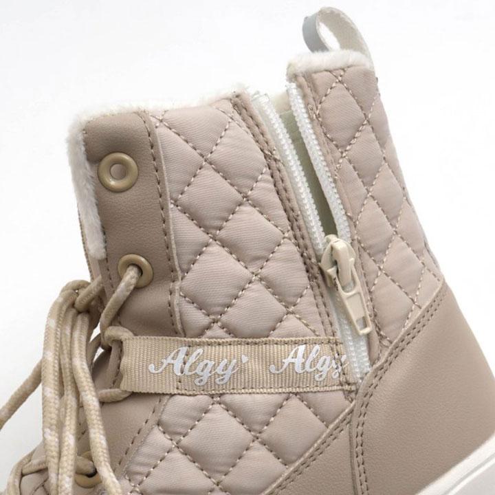 algy ショートブーツ キッズ 厚底 スニーカー 女の子 ジュニア アルジー ALGY 20 21 22 23 24 小学生 春秋冬 ダンス スクール 子供靴 キルティング 防水 お ...