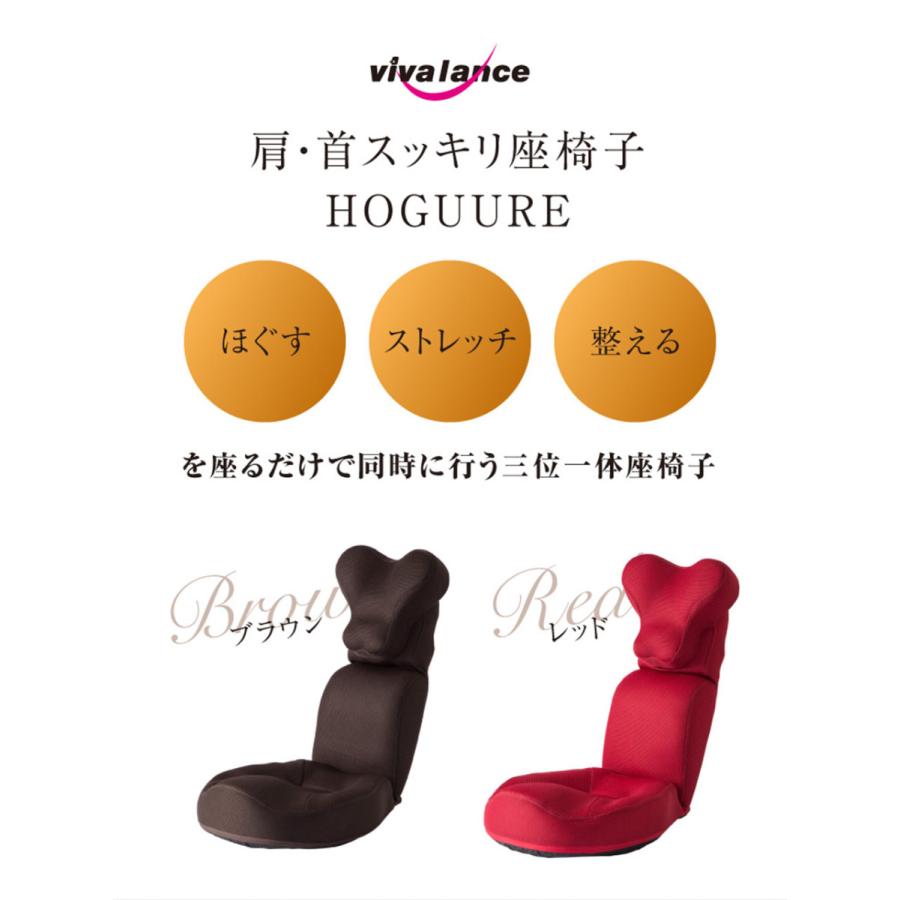 PROIDEA 肩・首スッキリ座椅子 HOGUURE ブラウン (0070-3937) 骨盤矯正座椅子 腰痛 姿勢 骨盤 ゆがみ 矯正 首 肩 肩甲骨 Vivalance JMP KNS ...