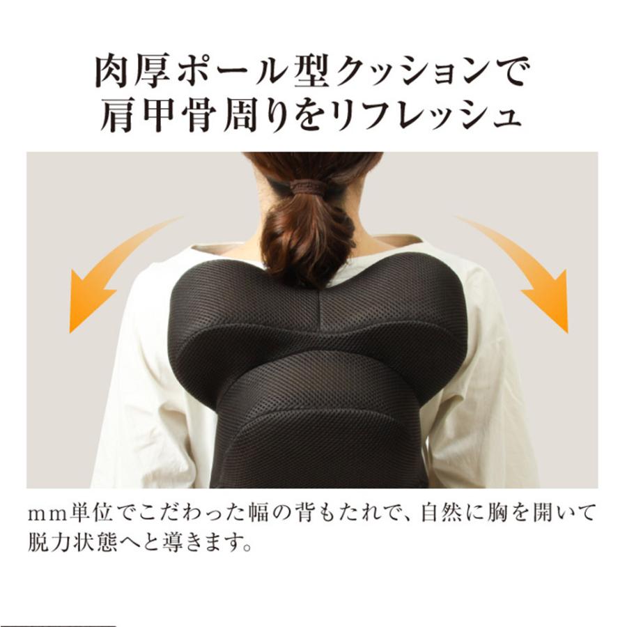 PROIDEA 肩・首スッキリ座椅子 HOGUURE レッド (0070-3937) 骨盤矯正座椅子 腰痛 姿勢 骨盤 ゆがみ 矯正 首 肩 肩甲骨 Vivalance JMP KNS ...