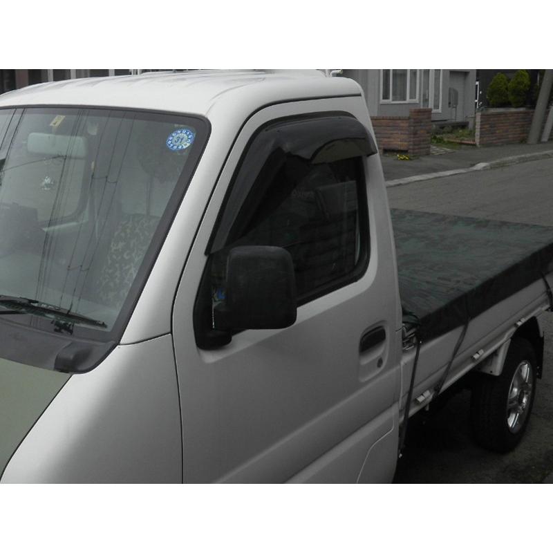 キャリイDA52T DB52T DA62T ドアバイザー ビッグ ワイドバイザー ダークスモーク パーツ :DA52-BIG-DS:マッド ...