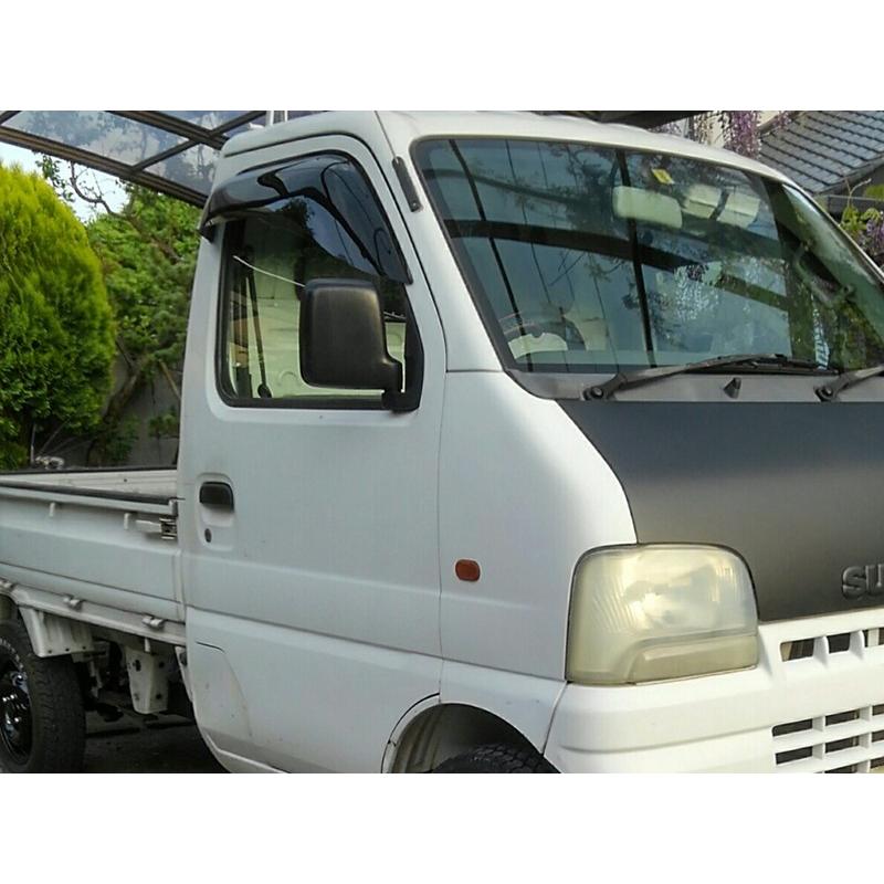 キャリイDA52T DB52T DA62T ドアバイザー ビッグ ワイドバイザー ダークスモーク パーツ :DA52-BIG-DS:マッド ...