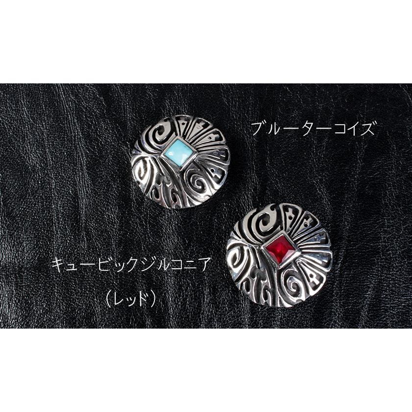 コンチョシルバー925/天然ストーン・ターコイズ/トライバル/ビッグコンチョ ボタン/ネジ式/レザークラフト/バイカーズウォレット : MUD MONKEY - 通販 - Yahoo!ショッピング