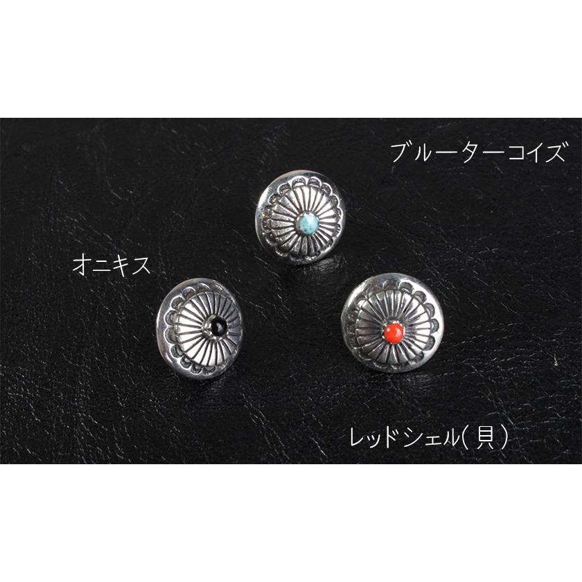 コンチョシルバー925/天然石コンチョ/フラワー/スモールコンチョ/レザークラフト/コンチョボタン/ネジ式 : MUD MONKEY - 通販 - Yahoo!ショッピング