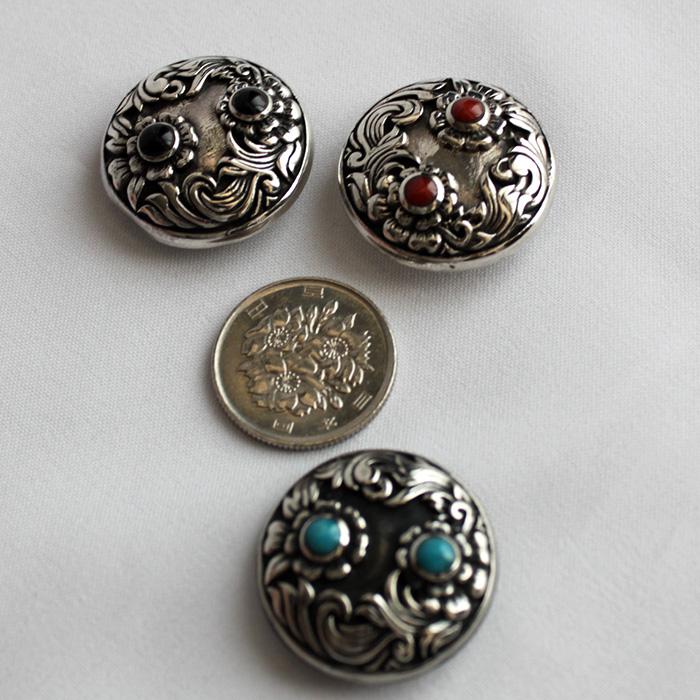 コンチョ ボタン/ネジ式/天然石コンチョ/レザークラフト/バイカーズウォレット/コンチョシルバー925 : MUD MONKEY - 通販 - Yahoo!ショッピング