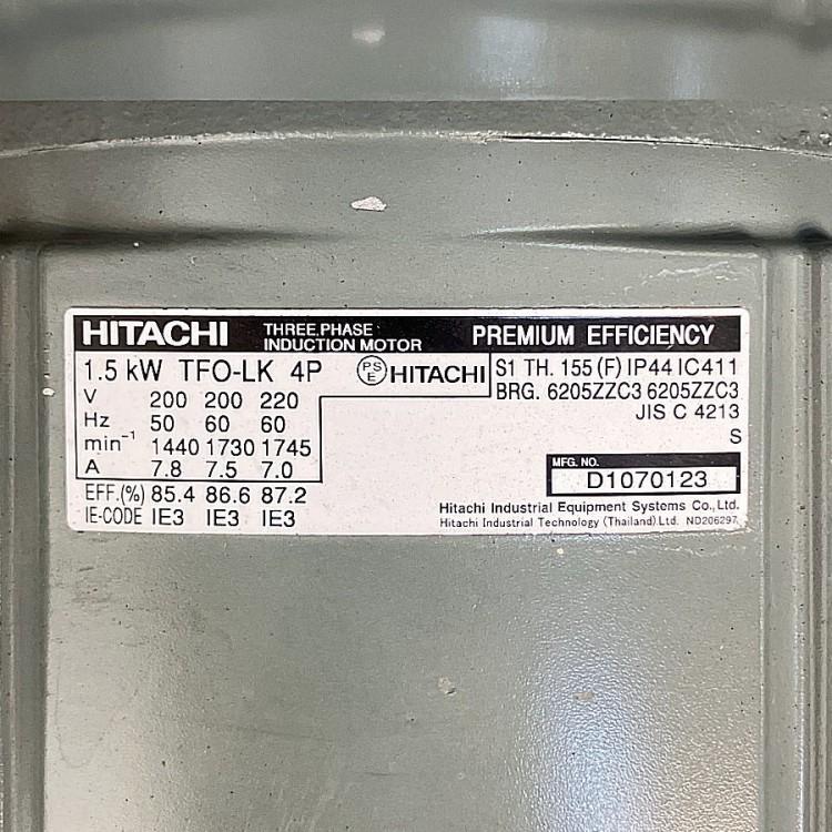 HITACHI/日立産機 1.5P-9.5VP 2馬力/1.5kW 給油式エアーコンプレッサー ベビコン 60Hz 運転時間57.13h ...