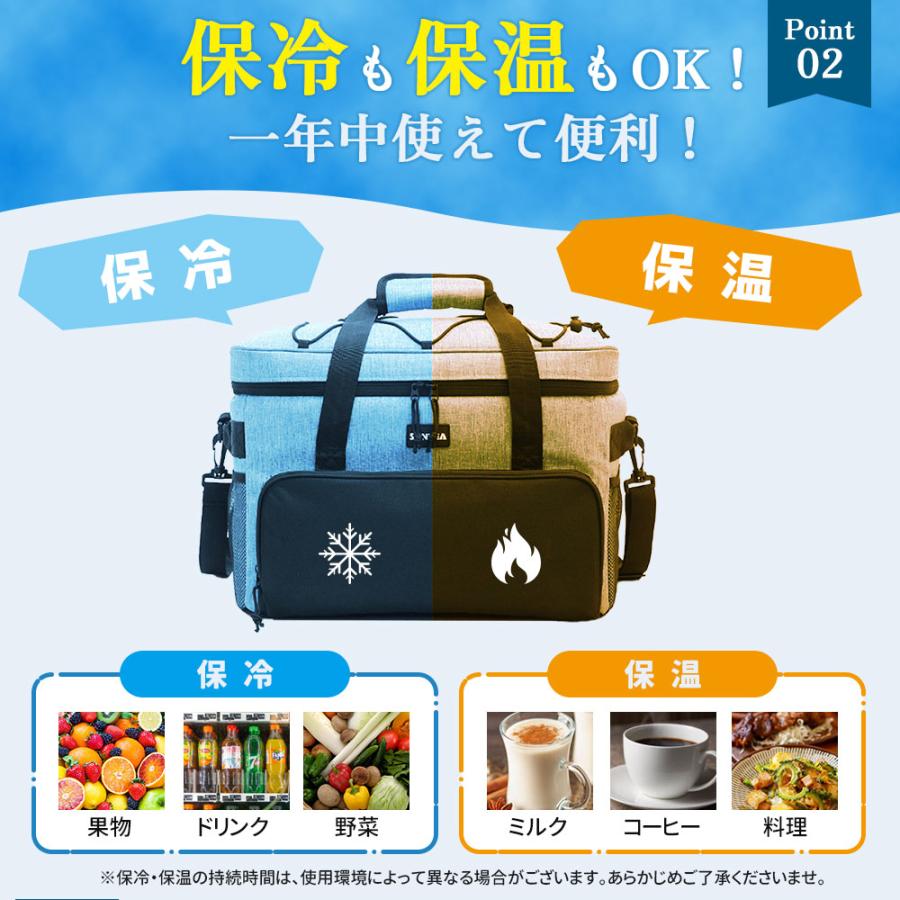 ソフトクーラーボックス 保冷バッグ 大容量 30L 900D クーラーバッグ 折りたたみ 4層断熱 超強力 撥水材質 隔熱層 多機能ポケット付き 手提げ 肩掛け : Mugi Mugi ...