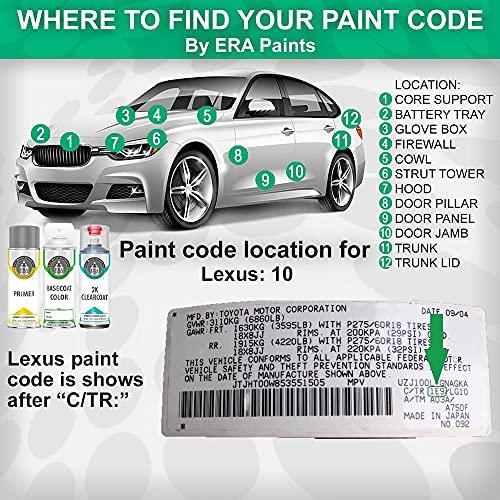 ERA塗料 (3 R 4-Moon Shell Mica) 対応/交換用LEXUS Exact Match Touch Up Paint ...