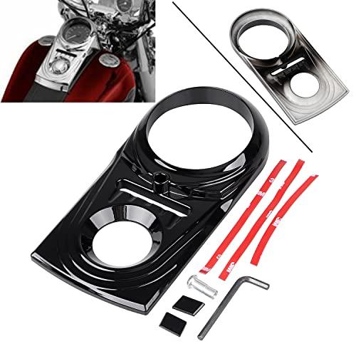 SHMT Black Dash Panel Cover Die Cast Sculpted For Harley Softail Fat ...