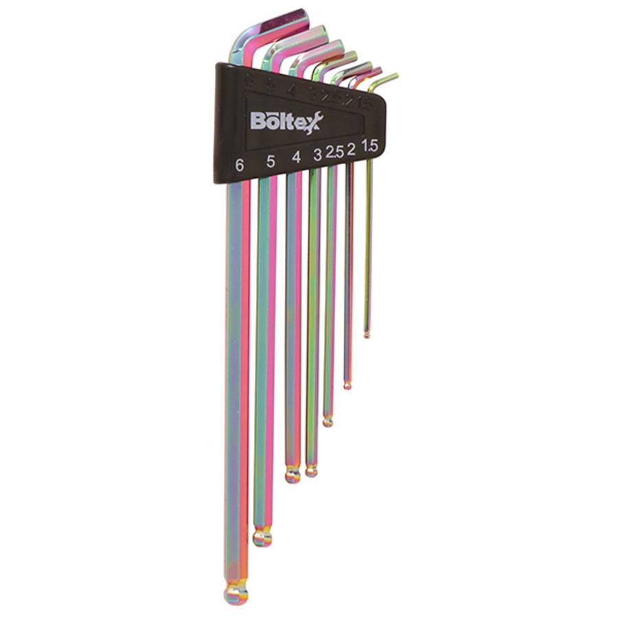 BOLTEX (ボルテックス ) オーロラ ボールポイントレンチ 110度タイプ 7本組 AR-6CLB オーロラカラー レンチ ...