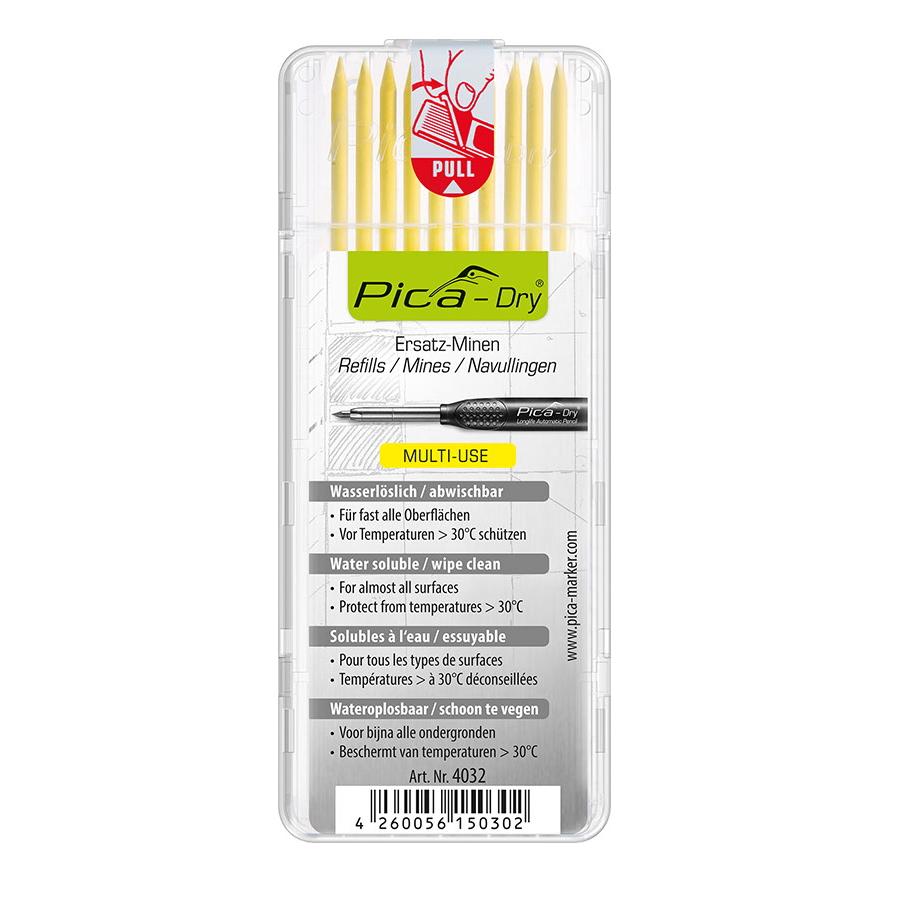 PICA MARKER (ピカマーカー) Pica Dry 4032 替芯 黄 （黄×10） : MULHANDZ - 通販 - Yahoo!ショッピング