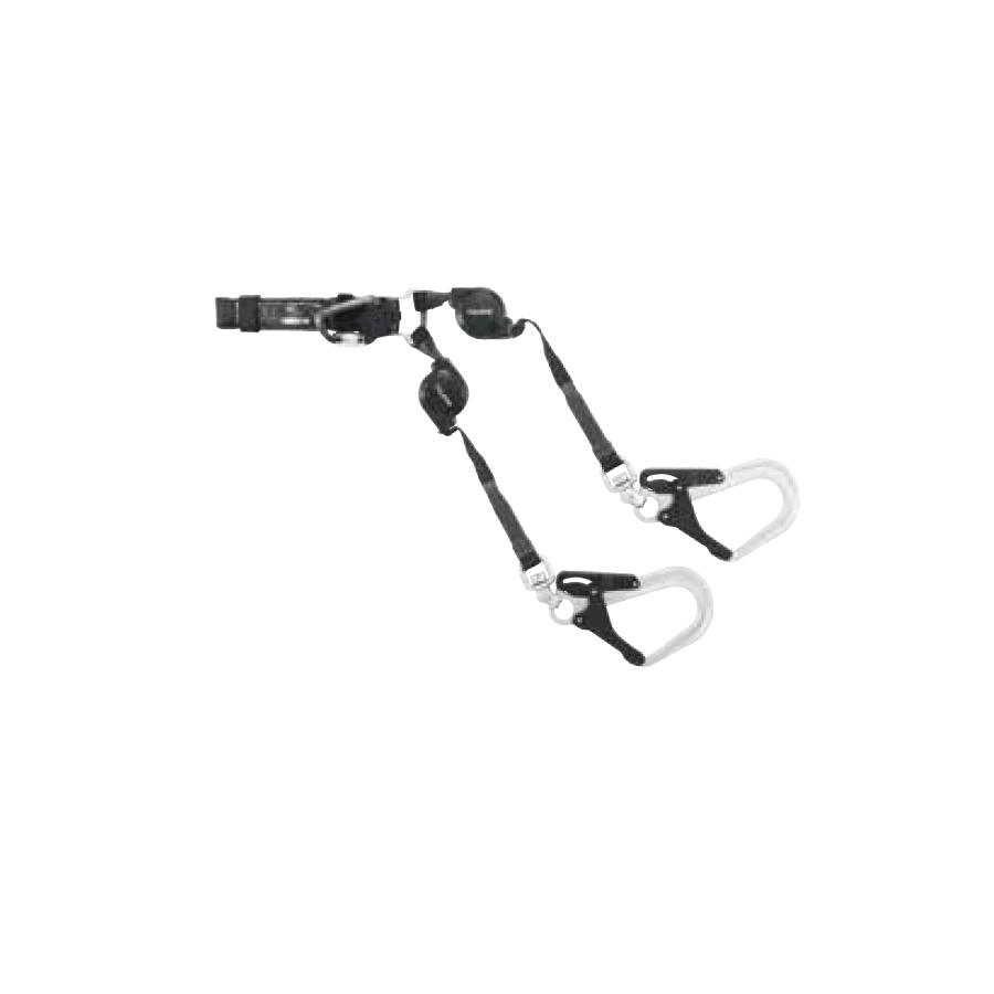 Tajima タジマ ハーネス用ランヤード ダブル CR 業界最軽量1160g A4CR150F-WL8 使用可能質量130kg 小型 軽量 ランヤード 長さ調節可能 巻取式 ...