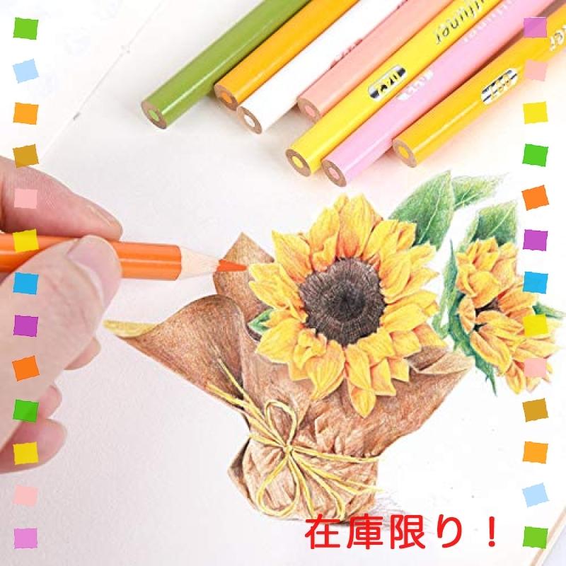 Wanshui色鉛筆 72色セット 画材セット 絵の具 アート鉛筆 塗り絵 美術 描き用 スケッチ用 プレゼント用 写生 透明ケース包装 教材 文房具 良い贈り物 正規激安