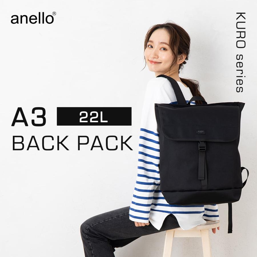 anello 正規品 アネロ バッグ バックパック リュック ビジネスバッグ フラップバックパック クロ メンズ レディース A3 大容量 軽量 ブランド おしゃれ かわいい ...
