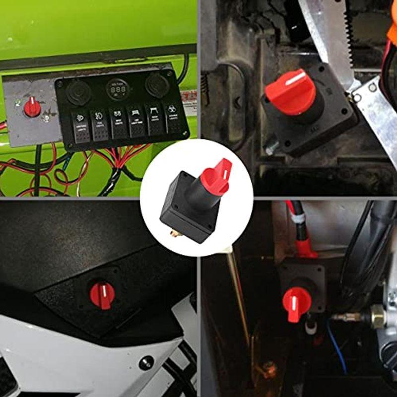 YFFSFDC バッテリ切断 ロータリースイッチ 直径6MM 電流300A 切断ロータリー Cut-off イッチ のために適した 車/ボー : 20231010222329-01861 ...