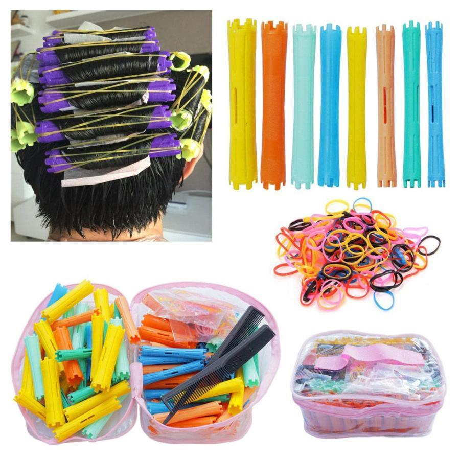 ヘアパーマロッド 78セット ヘアーローラー 女性用 巻き髪 ヘアローラーカーラー ローラークリップ カールアイロン パーマ ポール DIY スタイリングツール ヘア : MUMEI LIFE ...