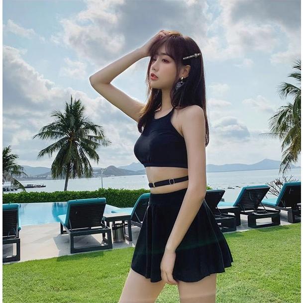 ビキニ水着 服みたいな 水着 3点セット 肩出し セクシー ワイヤーなし パッド付 レディース 着〓せ シンプル 写真映え 撮影用 海 夏 サマー プール リゾート : MUMEI LIFE ...