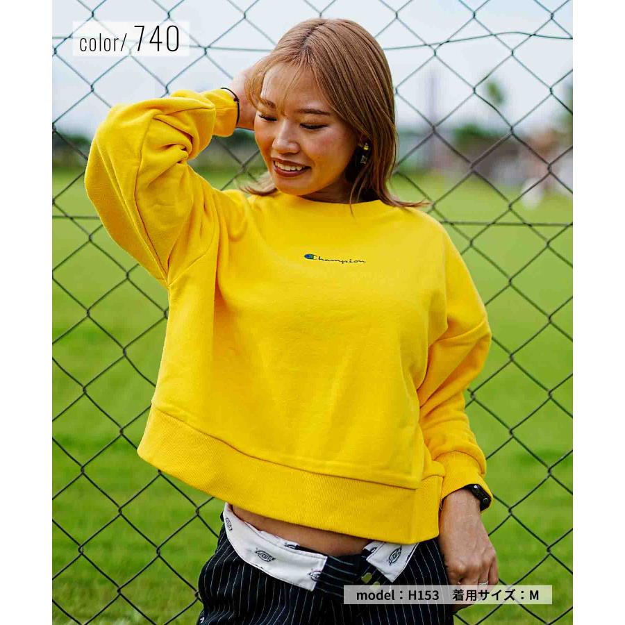 Champion CHAMPION/チャンピオン レディース クロップドトレーナー ワンポイント 裏毛スウェット CW-Y006 : ムラサキスポーツ - 通販 - Yahoo!ショッピング
