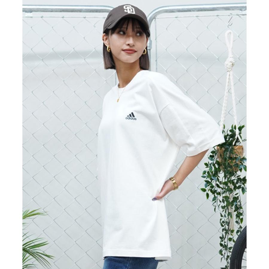 adidas アディダス レディース 半袖 Tシャツ ワンポイントロゴ オーバーサイズ JSY30 : ムラサキスポーツ - 通販 - Yahoo!ショッピング