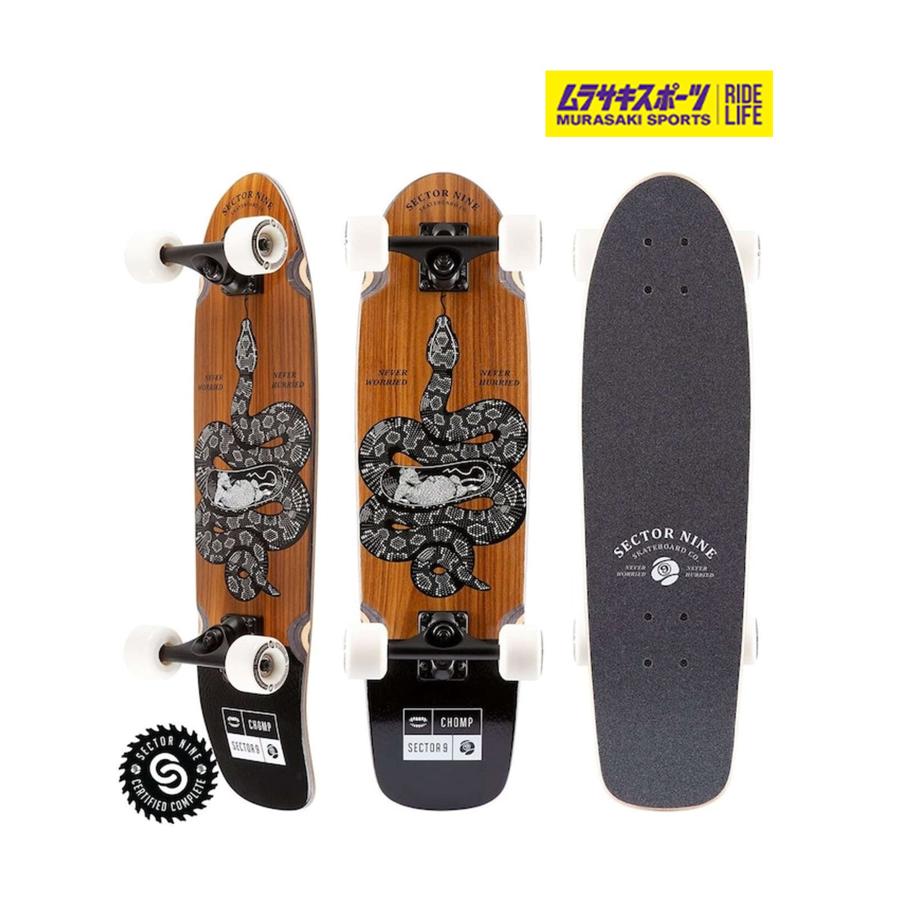 SECTOR 9 セクターナイン ロング スケートボード コンプリート 28.5inch CHOMP BRAND COLLABORATION ...