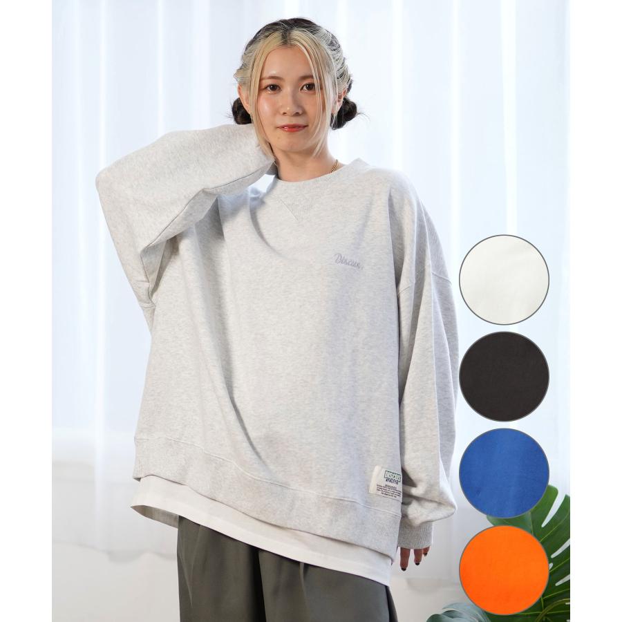 DISCUS ATHLETIC ディスカスアスレチック トレーナー レディース スウェット 無地 レイヤード 4487-2970 : l24903201119996 : ムラサキスポーツ ...