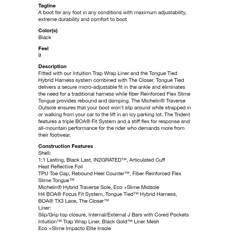 RIDE 早期購入 ライド スノーボード ブーツ メンズ TRIDENT ムラサキスポーツ 25-26モデル MM B28 : ムラサキスポーツ - 通販 - Yahoo!ショッピング