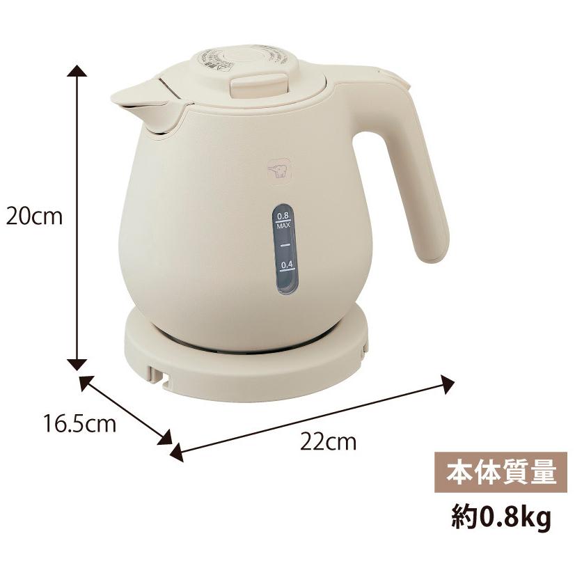 象印 ZOJIRUSHI CK-DB08-CA(ベージュ) 電気ケトル【0.8L】 : NEXT! - 通販 - Yahoo!ショッピング