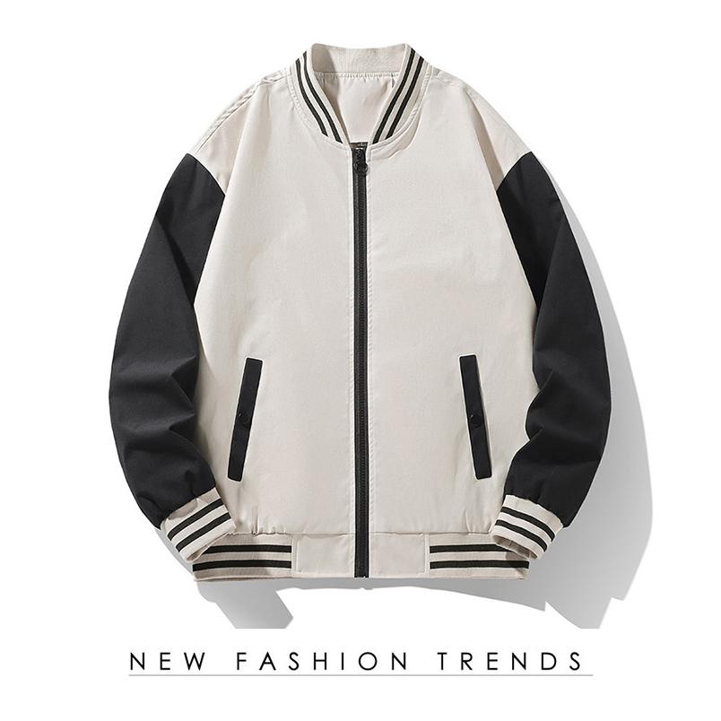 スタジャン メンズ ジャケット アウター 男の子 ジップアップ 薄手 春秋着 街着 ストリート系 スポーツ ミックスカラー 韓国風 無地 シンプル カッコイイ :cadz1672:村山商事 ...