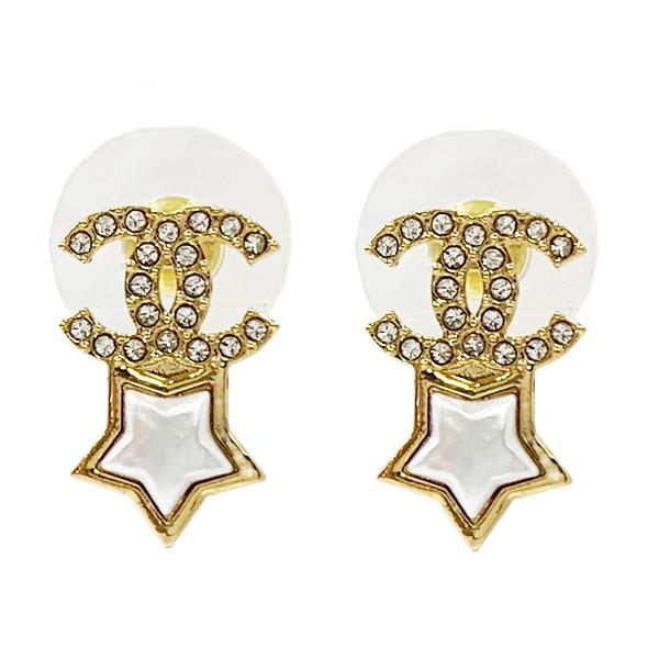 CHANEL ≪新品≫CHANEL シャネル CCマーク ラインストーン ピアス ゴールド スター 星 ココ ABC823 B15459 ...