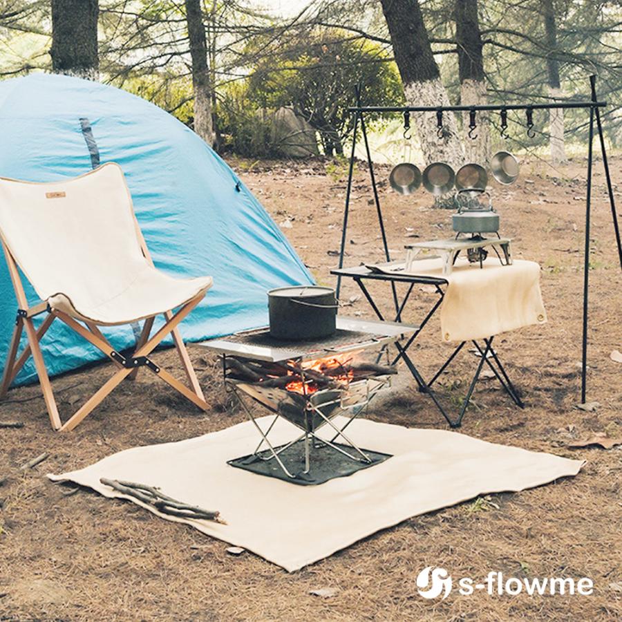 焚き火シート s-flowme(スフローム）TAKIBI SHEET（焚き火シート） スパッタシート ハトメ付き 耐熱温度 約800℃ 耐火 耐熱 防炎溶接 ガラス繊維 : キャンプ専門店 ...