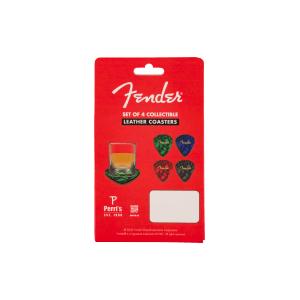 Fender Fender(フェンダー) Pick Shape Logo Coasters, 4-Pack, Multi-Color ...