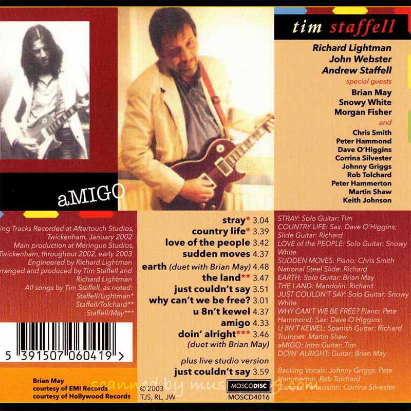 ティムスタッフェル Tim Staffell - aMIGO: Exclusive Autographed Remastered ...