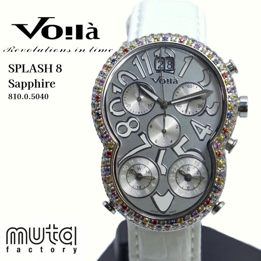 ヴォアラ スプラッシュ No.8 カラーサファイア クロノグラフ クォーツ 未使用品 voila SPLASH 810.0.5040 25-M-051 : muta factory - 通販 ...