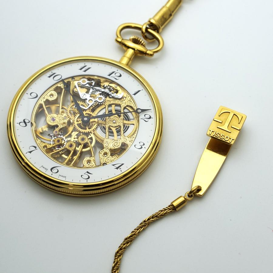 TISSOT ティソ 懐中時計 手巻き ホワイト Pocket Watch 純正箱 TISSOT ティソ 懐中時計 手巻き ホワイト Pocket Watch 純正箱