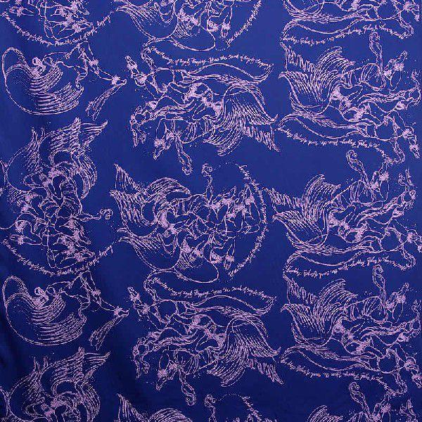 【フラダンスのパウスカート】Nakeu Awai製生地使用シングル・パウスカート【総柄/エンジェル柄/ネイビー×ラベンダー】 :SP ...