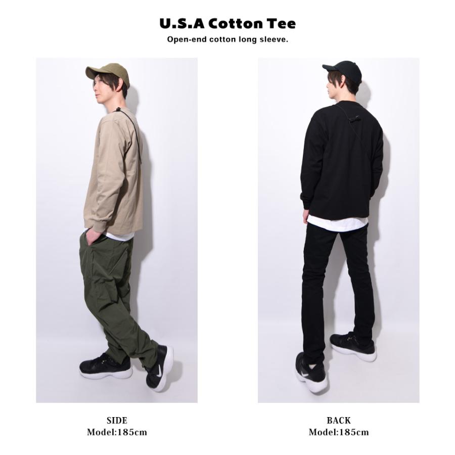 USAコットン ロンt メンズ 厚手 ロングTシャツ ブランド 無地 USAコットン ロンt メンズ 厚手 ロングTシャツ ブランド 無地