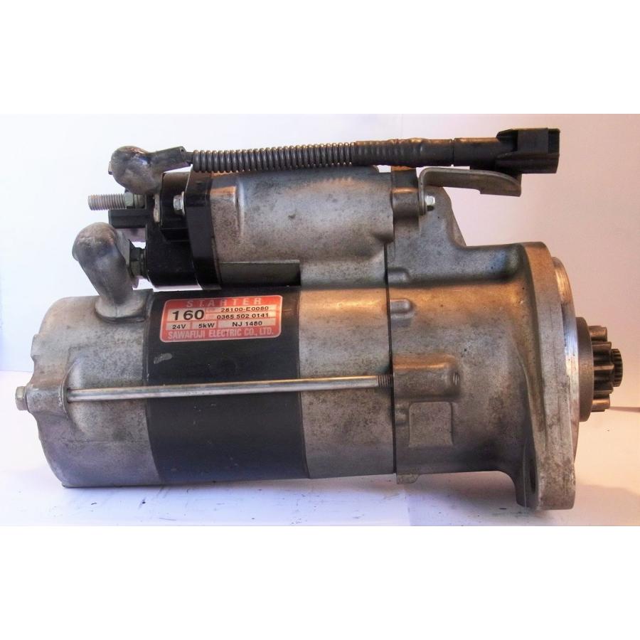 スターター 澤藤 日野中型トラック用 0365-502-0141〜0147/ 28100-E0080【 中古品[程度B]・コア返却不要 ...