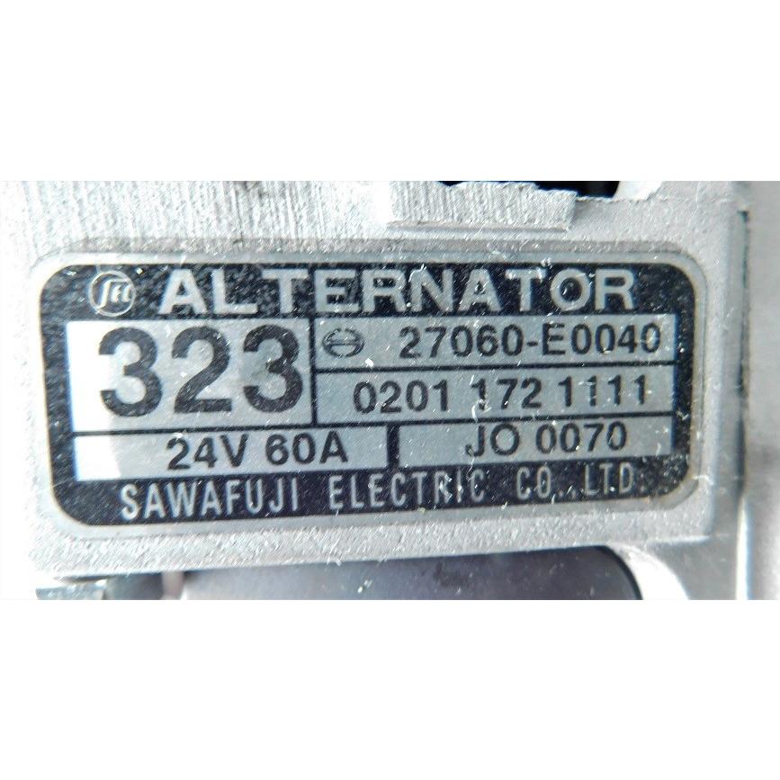 要コア返却】 オルタネーター 澤藤 日野大型トラック用 0201-172-1111/27060-E0040【リビルト品】 : MVリパーツ社 ...