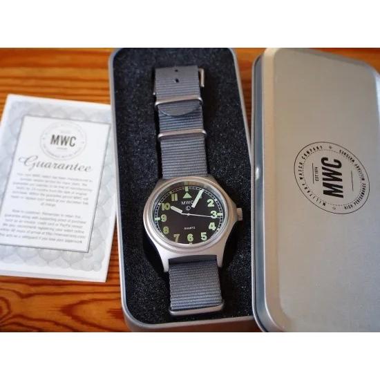 MWC 【NATO正式採用】軍用時計 ミリタリーウォッチ MWC時計 G10 100m サファイア NSNナンバー取得 スイスロンダ 10年電池 ノンデイト 40mm 欧州 ミルスペック ...