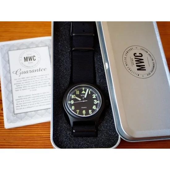 MWC 【NATO正式採用】軍用時計 ミリタリーウォッチ MWC時計 G10 PVD 100m サファイア NSNナンバー取得 スイスロンダ 10年電池 ノンデイト 40mm 欧州 ミル ...