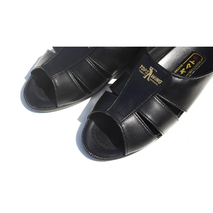 ヤマト サンダル メンズヤマト 7372 黒 ヘップ サンダル 紳士サンダル 日本製 リゾート 夏 レジャー 海 川 山 キャンプ アウトドア おしゃれサンダル 父の日 : 7372 ...