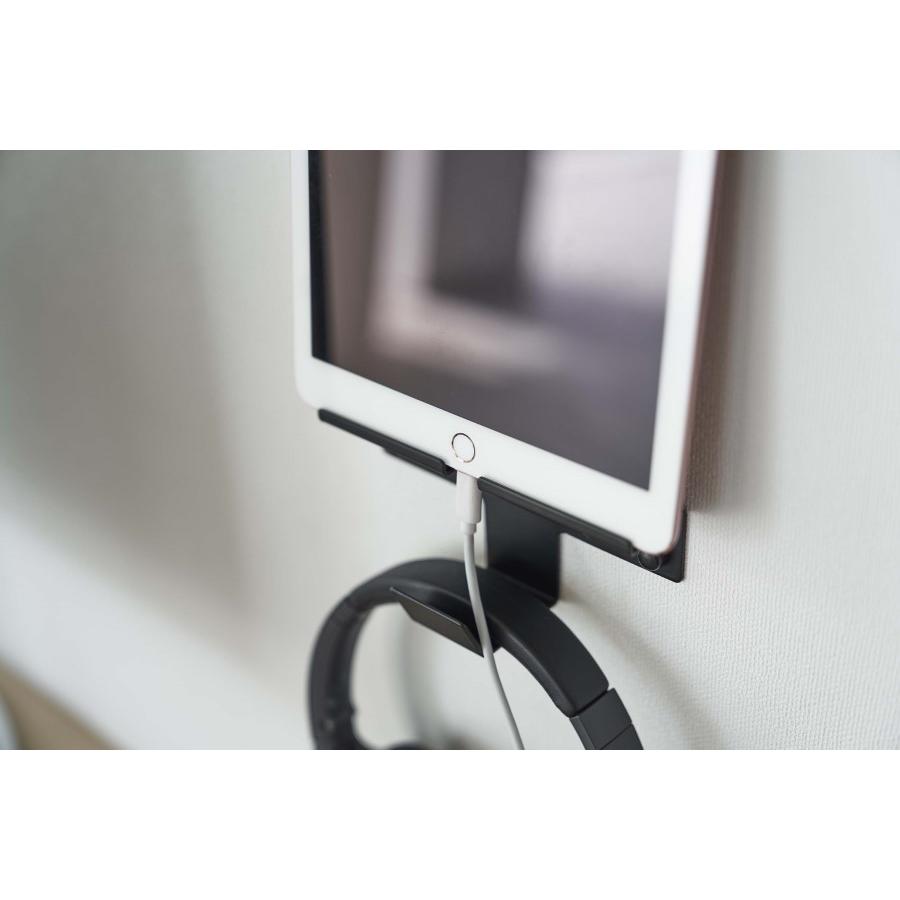 山崎実業 ウォール スマートフォン＆ヘッドホンホルダー smartスマート ホワイト5893 ブラック5894 収納 スマホ タブレット 充電 フック ピン カベ 壁 CP : リライフプラザ ...