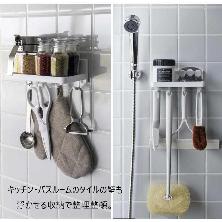 山崎実業 トレー W18 フィルムフック MISTミスト ホワイト5964 キッチン バス サニタリー 収納 浮かせる収納 タイル 鏡 スパイスボトル レードル掛け : リライフプラザヤフー店 ...